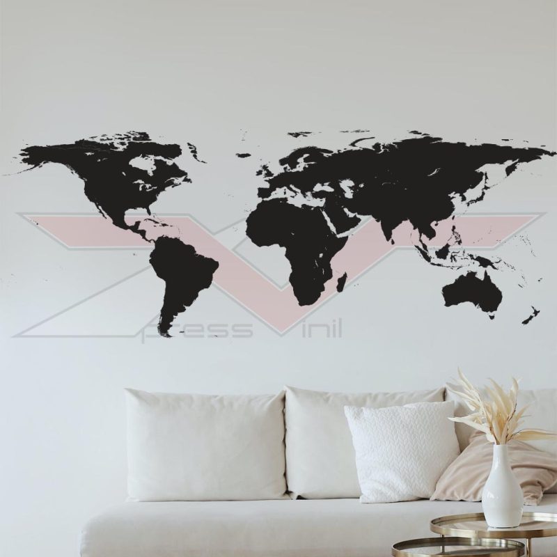 Vinil Autocolante Mapa Mundo - XpressVinil